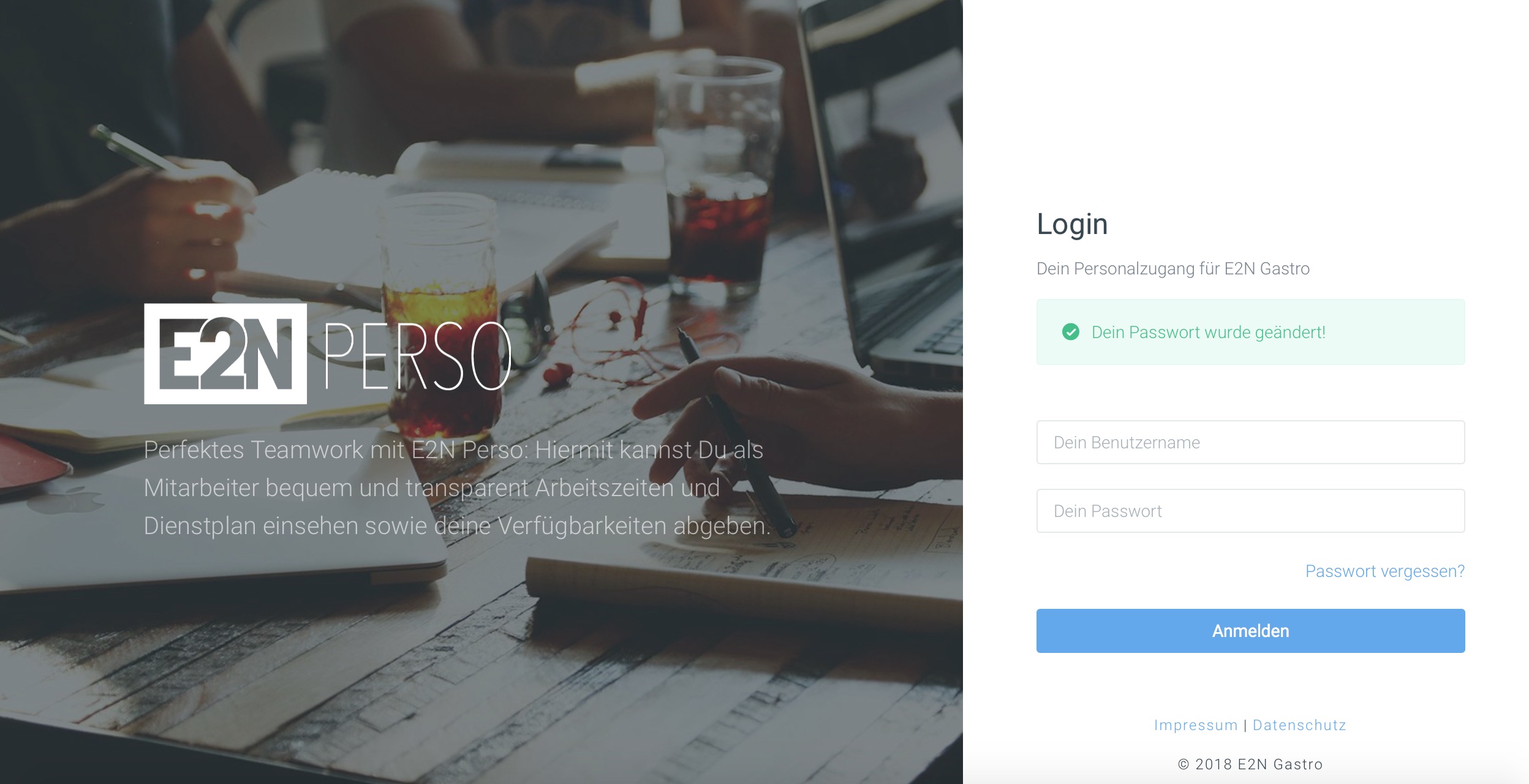 Forgotten password (E2N Perso)